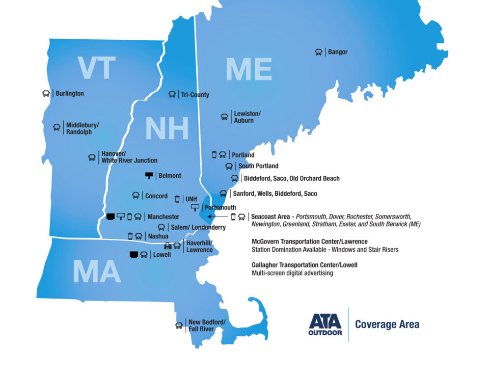 Markets in Northern New England | ATA Outdoor Advertising